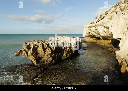 Entrance to the Waenhuiskrans cave (close to Arniston) at high tide ...