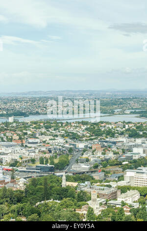 Panoramic view of the Auckland City on a cloudy day, New Zealand Stock Photo - Alamy