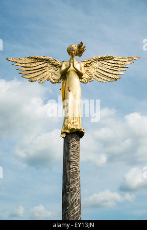 The sculpture 'Guardian Angel' by Roman Stanczak is seen in the Brodno ...