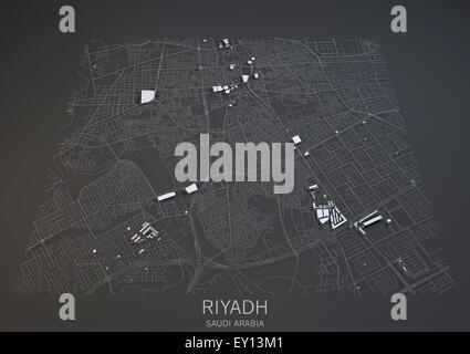 Satellite view of Riyadh map, Saudi Arabia Stock Photo - Alamy