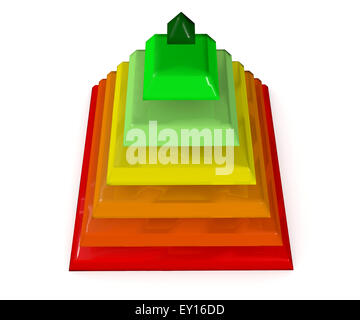 3d Pyramid illustration, energy and food pyramid Stock Photo - Alamy