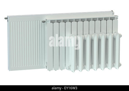 Heating radiators isolated on white background. 3d Stock Photo - Alamy