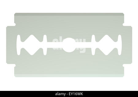 Razor blade closeup isolated on white background Stock Photo - Alamy