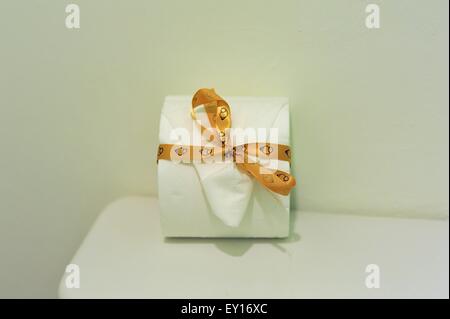 Ribbon around the Toilet Roll Stock Photo - Alamy