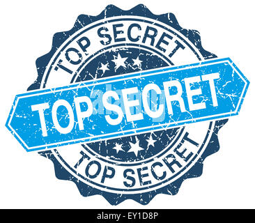 top secret blue grunge round vintage rubber stamp Stock Photo - Alamy