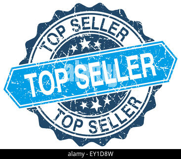 top seller blue grunge round vintage rubber stamp Stock Photo - Alamy