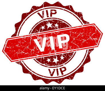 vip grunge retro red isolated ribbon stamp Stock Photo - Alamy