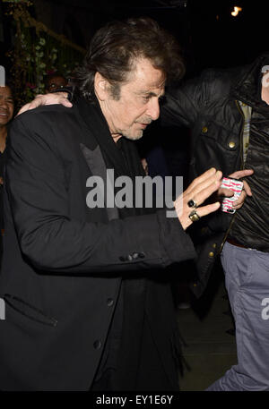 Al Pacino dines out at Scott's restaurant in London Featuring: Al ...
