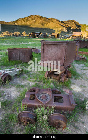 Mining equipment of Historic Bannack State Park Montana Stock Photo - Alamy
