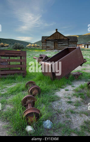 Mining equipment of Historic Bannack State Park Montana Stock Photo - Alamy