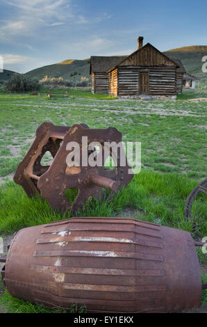 Mining equipment of Historic Bannack State Park Montana Stock Photo - Alamy
