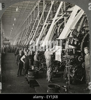 General view in large printing room of cotton mills, Lawrence, Mass ...