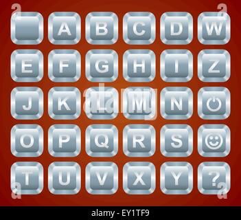 alphabet keyboard buttons - vector illustration Stock Vector Image ...