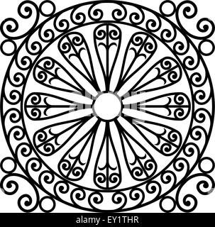 wrought iron rosette - vector illustration Stock Vector Image & Art - Alamy