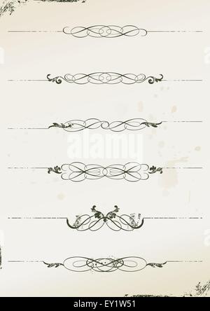 curly grunge page rules - vector illustration Stock Vector Image & Art ...