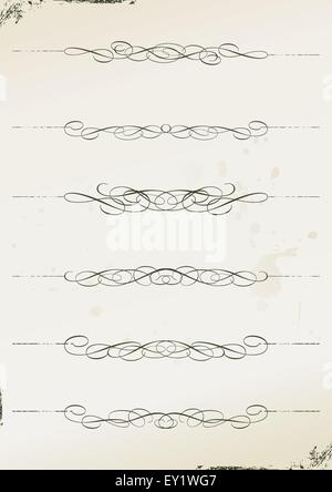 curly grunge page rules - vector illustration Stock Vector Image & Art ...