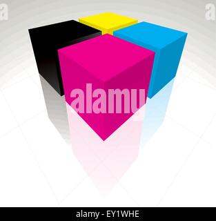 3D CMYK cubes - vector illustration Stock Vector Image & Art - Alamy