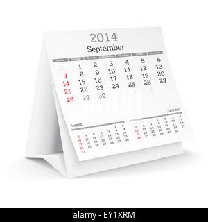 september 2014 - calendar - vector illustration Stock Vector Image ...