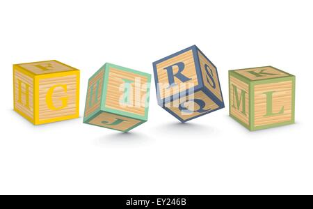 GIRL written with alphabet blocks - vector illustration Stock Vector ...