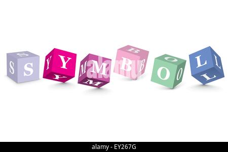 SYMBOL written with alphabet blocks - vector illustration Stock Vector ...