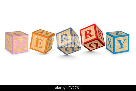 Alphabet written with blocks - vector illustration Stock Vector Image ...
