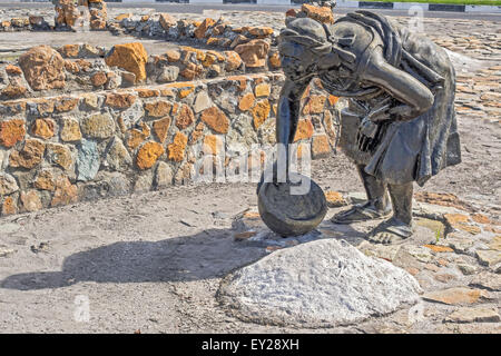Statue of Slave Gleaning Salt Philipsburg Saint Martin West Indies ...
