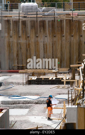 Interlocking steel sheet piles Stock Photo - Alamy