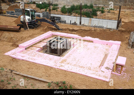 Construction of an industrial building foundation pit Stock Photo - Alamy