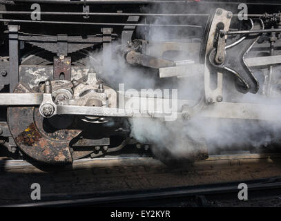 Drive shaft and flywheel of steam locomotive Stock Photo - Alamy