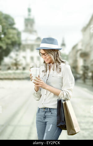 Relax after shopping Stock Photo - Alamy