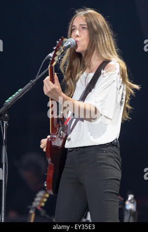 Musician Danielle Haim of the group Haim performs during Taylor Swift's ...