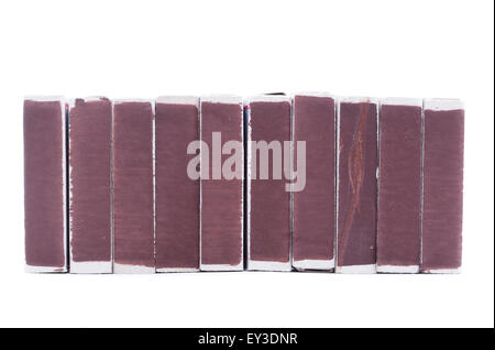 Closed cardboard matchbox on a white background. Flat lay minimal. Top ...