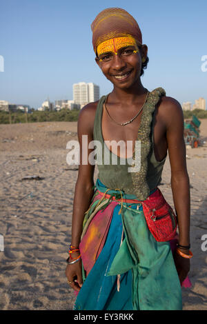 A young boy of tribal Potraj community from maharashtra in the state of ...