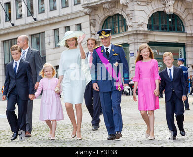 Prince Gabriel, Princess Eleonore, Queen Mathilde of Belgium, King ...