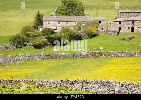 Attractive farm buildings at Deepdale, in Langstrothdale, Yorkshire ...