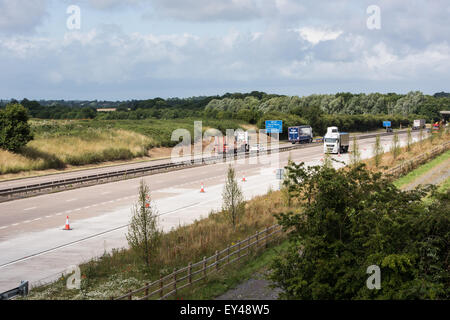 M54 motorway running through shropshire 20th july 2015 uk Stock Photo ...