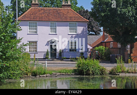 Writtle Essex Village Pond on Green Stock Photo - Alamy