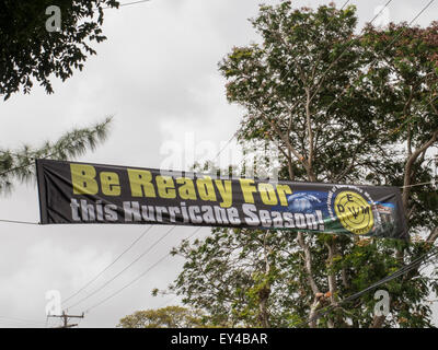 Hurricane Warning sign, Bridgetown, Barbados Stock Photo - Alamy