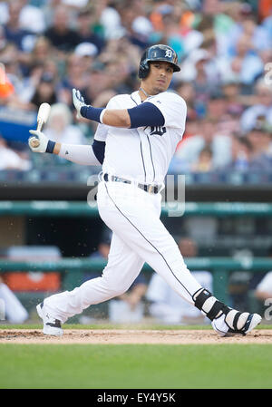 Seattle Mariners designated hitter Victor Robles blows a bubble in the ...