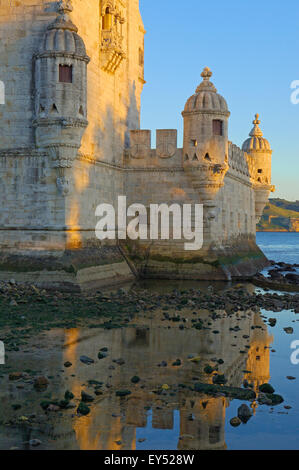 Belem tower, Francisco de Arruda architect, Tagus river, Lisboa, Lisbon ...