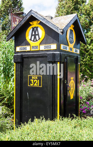 A AA BREAKDOWN SERVICE TELEPHONE BOX IN SCOTLAND.UK Stock Photo ...
