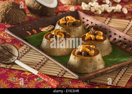Watalappam. Coconut milk dessert. Sri Lanka Food Stock Photo - Alamy