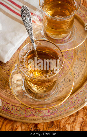 Turkish apple tea an apple flavoured beverage served in Turkish tea ...