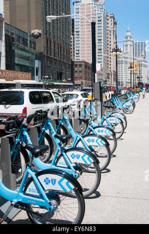 USA, Illinois, Chicago, bicycle hire Stock Photo - Alamy