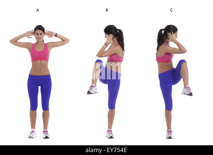 Step by step instructions: Stand with your feet shoulder, width apart ...