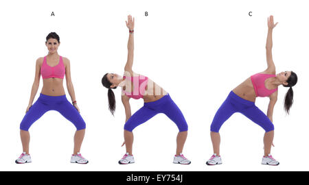 Step by step instructions: With your feet shoulder-width apart ...