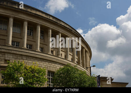 The exterior of the Central Library in Manchester City center with a ...