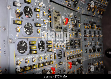 Cockpit gauges in the prototype Concord cockpit in the M Shed museum in ...