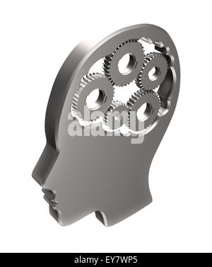 brainstorming and creative mind conceptual illustration, brain icon ...