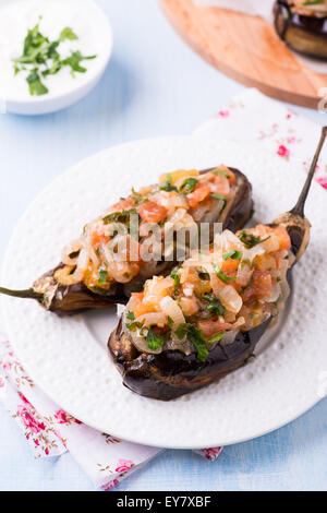 imam bayildi / Turkish traditional eggplant aubergine food Stock Photo ...